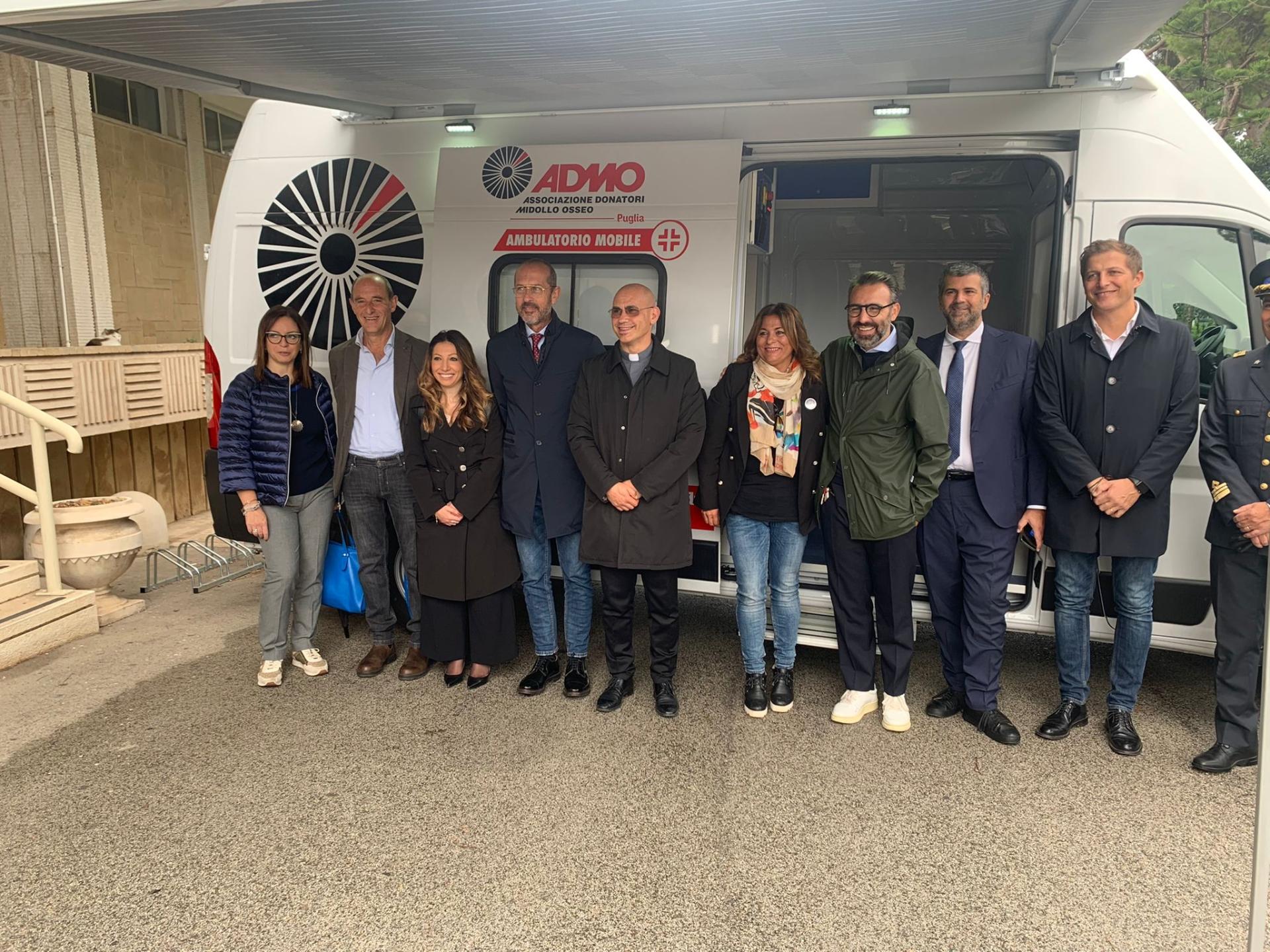 ASL Bari a sostegno di ADMO: ecco il primo ambulatorio mobile in Puglia ...