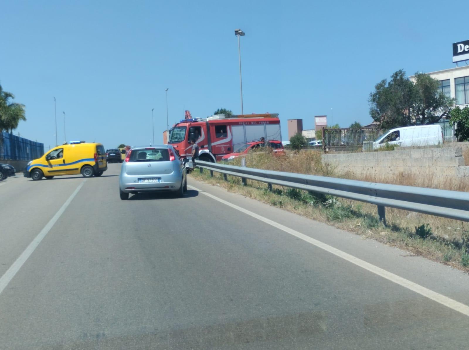 Surano, le fiamme divampano lungo la Statale 275: paura per opifici ...