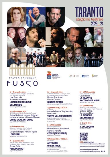 Teatro Fusco a Taranto con Lino Guanciale, Guerritore e De Sio - La ...