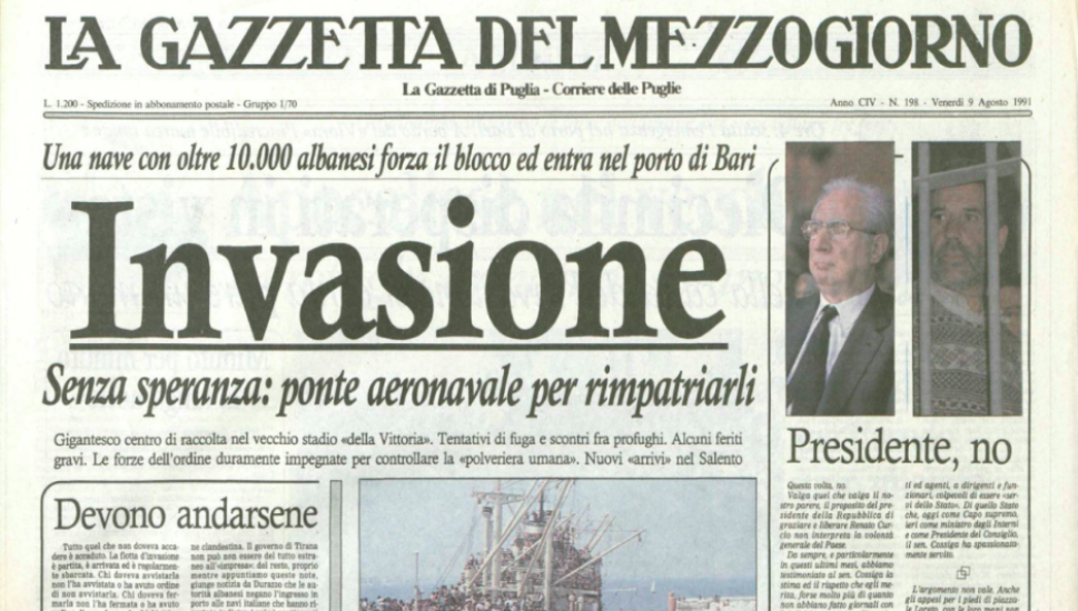 Il dramma dei profughi albanesi e l’approdo della «Vlora» a Bari - La ...